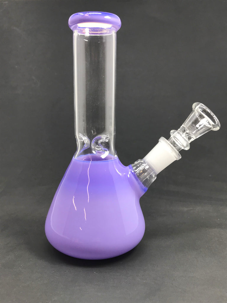6" Milky Purple Beaker Bong w/ Ice Catcher