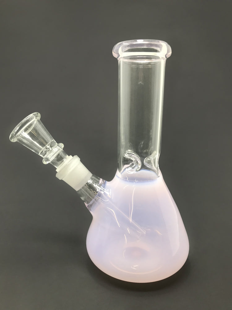 6" Pink Iridescent Beaker w/ Ice Catcher