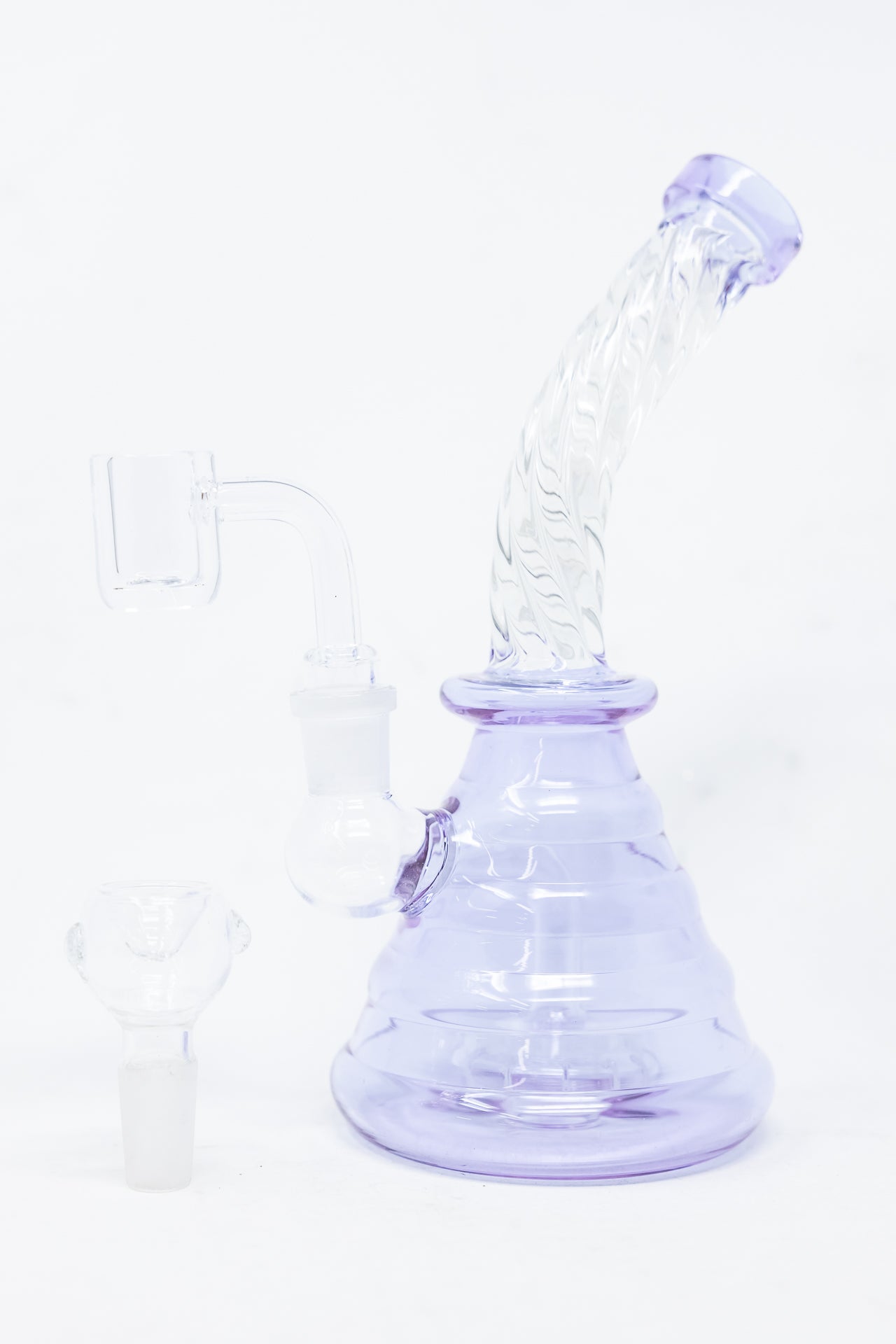 7" Purple Twisted Dab Rig