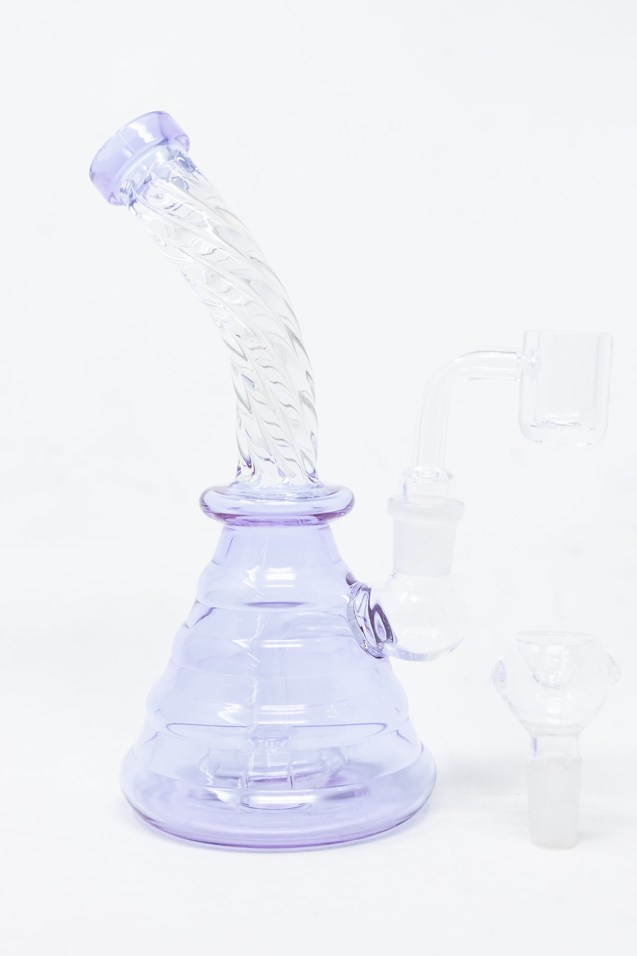 7" Purple Twisted Dab Rig