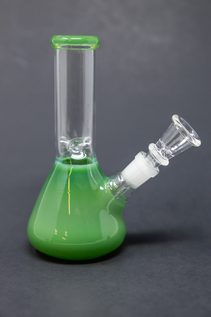 6" Milky Green Beaker Bong