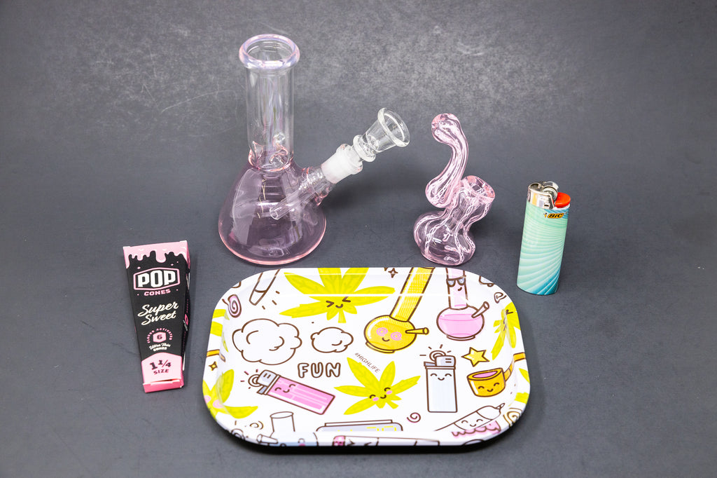 6" Pink Cute Stoner Combo