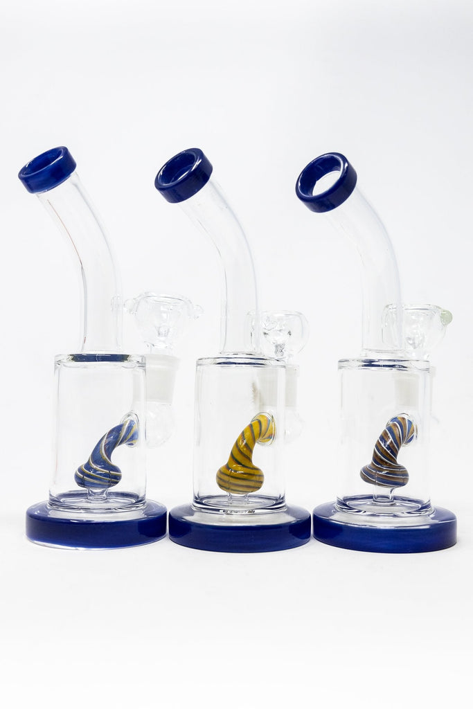Buy 6" Navy Blue Candy Cane Percolator Bong Online