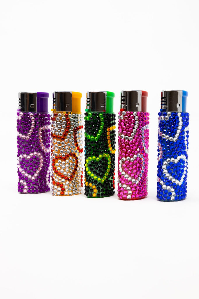Bling Heart Lighters Available Online at Stoned Genie