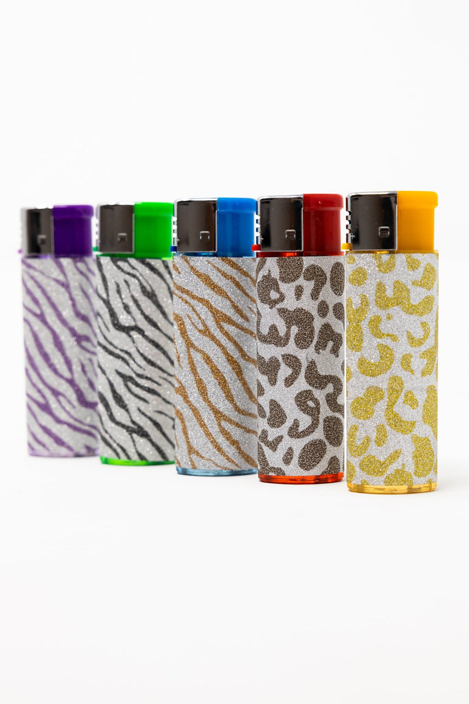 Amazing Glitter Animal Print Lighters Available Online